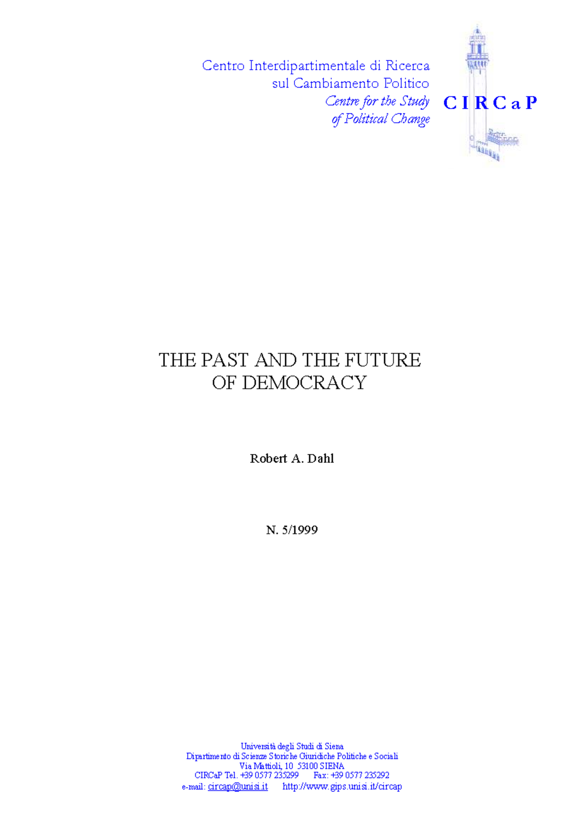 Dahl's Insights on Democracy: Past, Present, and Future Analysis - Studocu