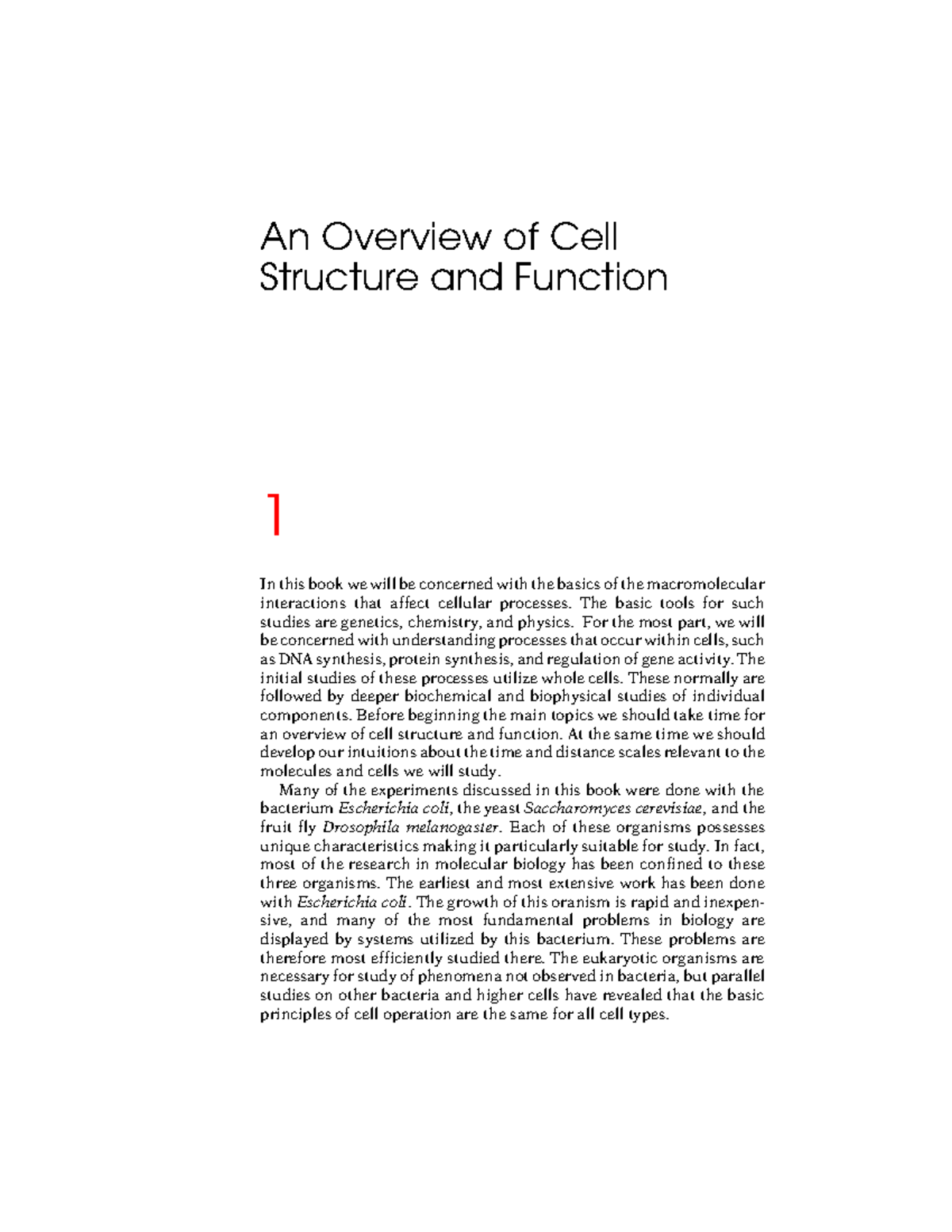 Genetics and Molecular Biology – Overview of Cell Structure and ...