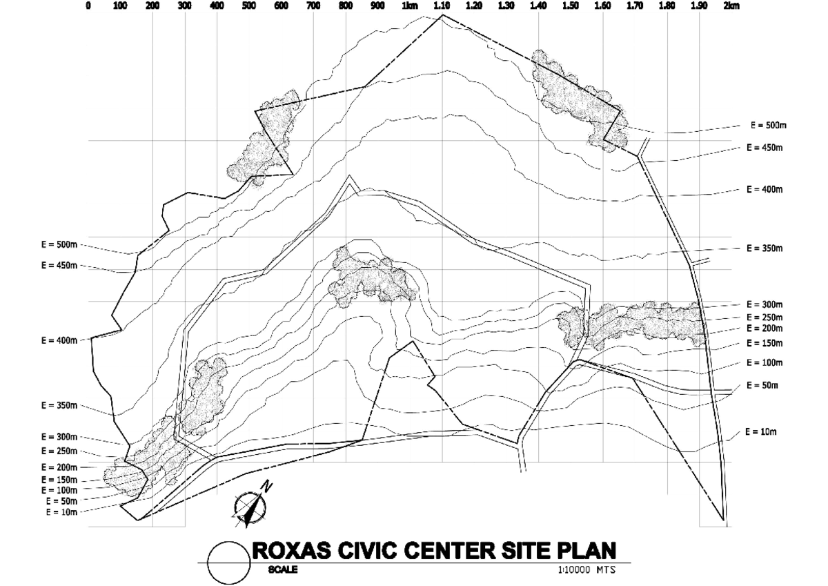 Sample Topographical Map - Planning 1 - 0 100 200 300 400 500 600 700 ...