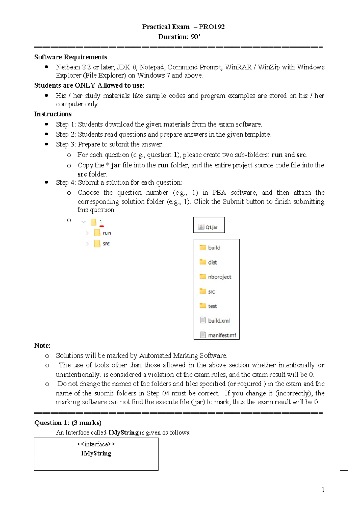 Practical Exam Guide – WS04: Implementing Interfaces in Java - Studocu