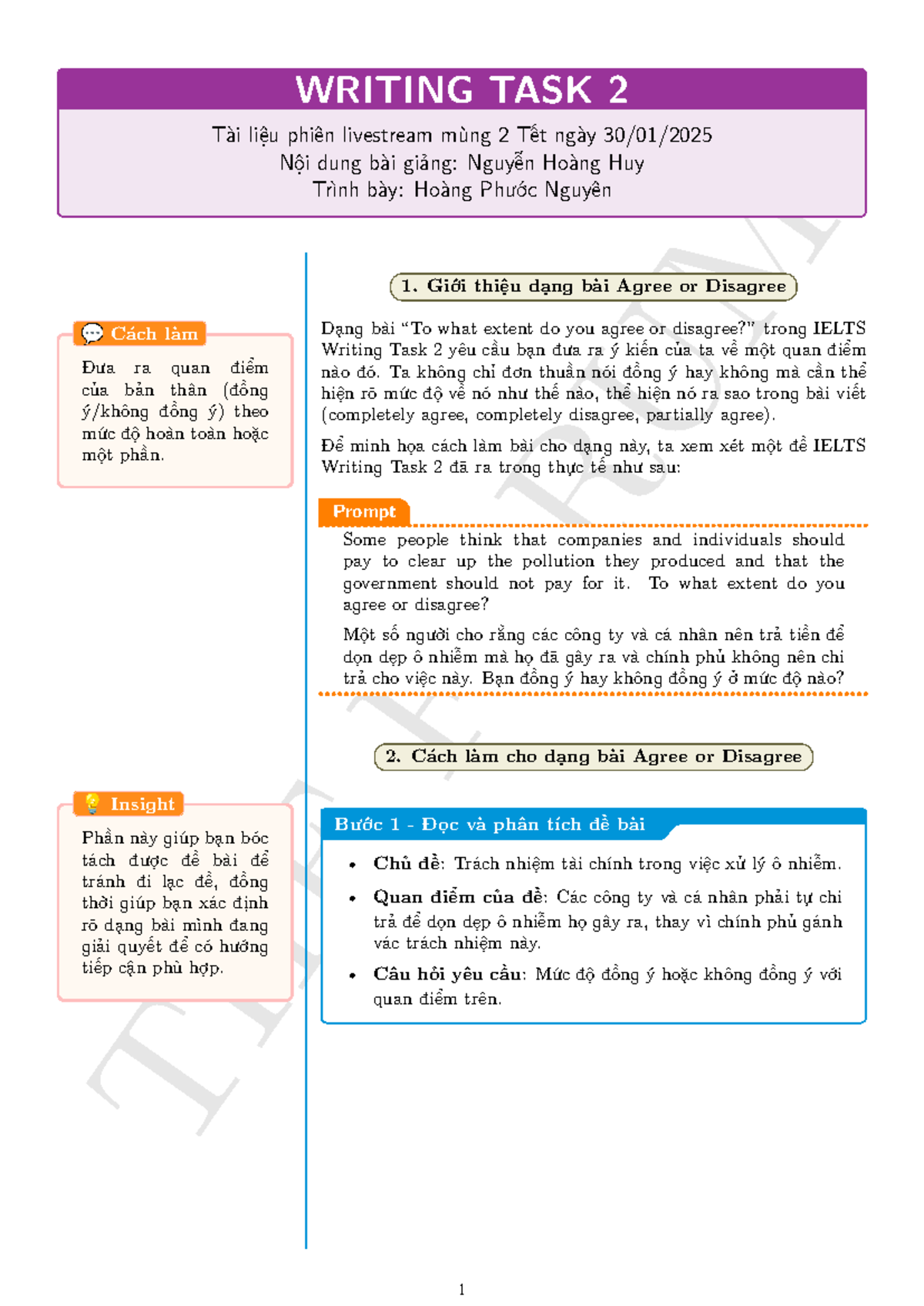 IELTS Writing Task 2: Agree or Disagree Essay Guide - Studocu