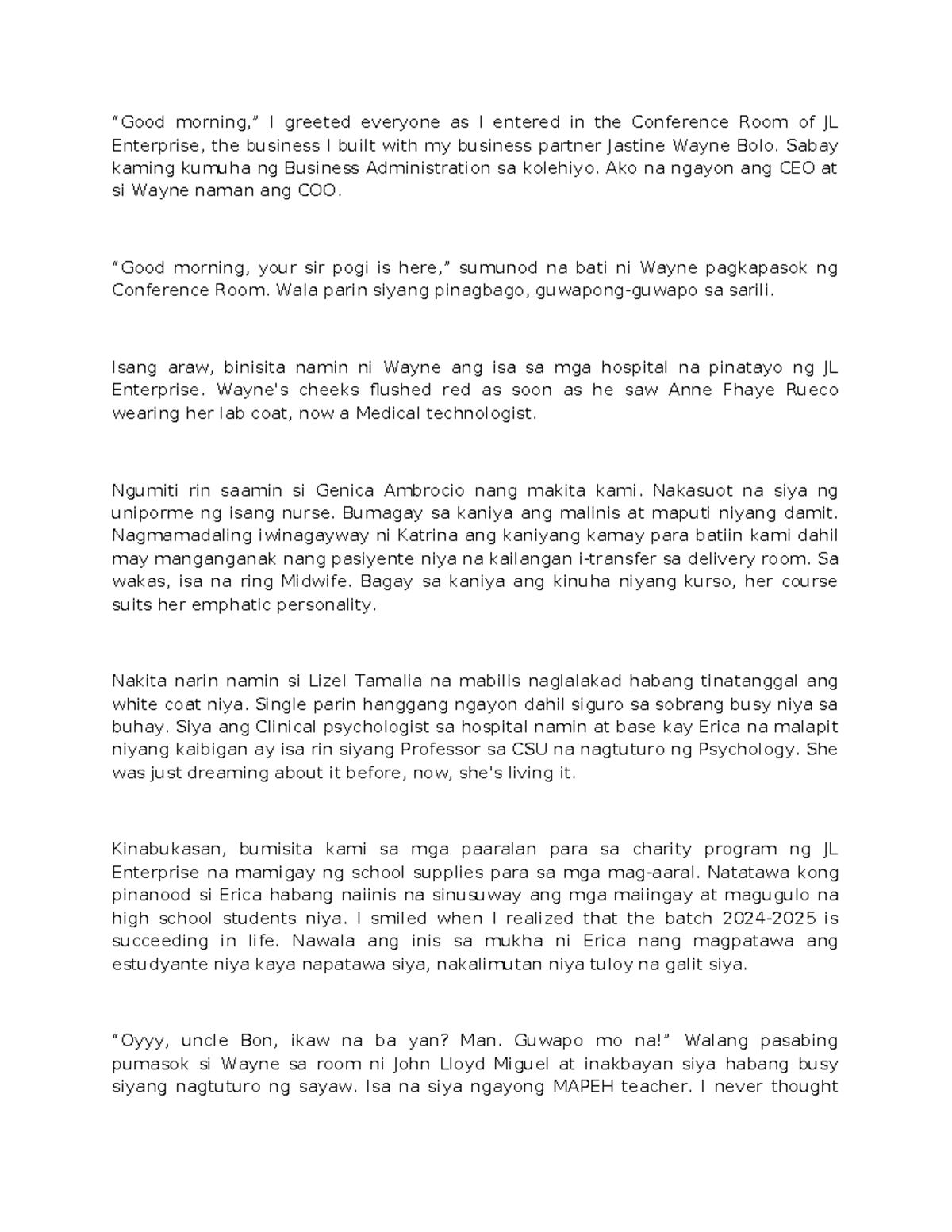 Class Prophecy: Future Successes of Our Batch (BA 101) - Studocu