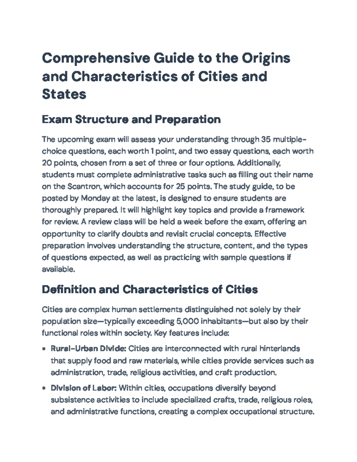Comprehensive Guide to Cities and States: Exam Structure & Prep ...