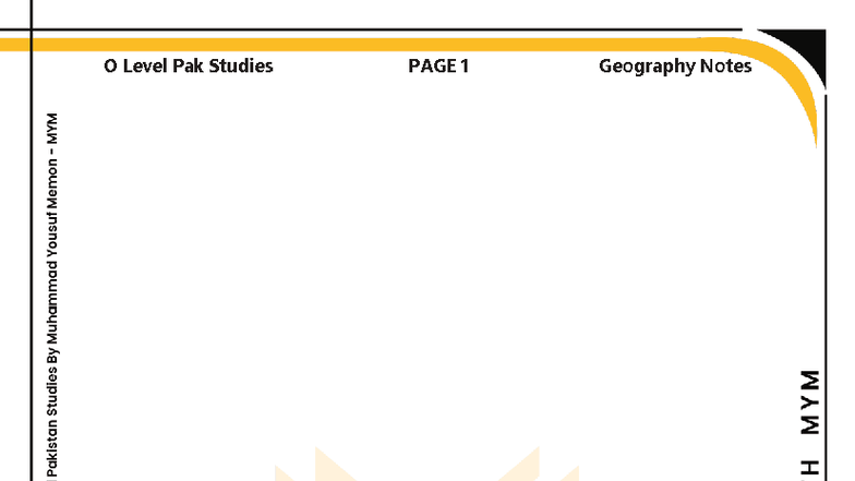 O Level Pak Studies Geography Notes: Water Resources & Management - Studocu