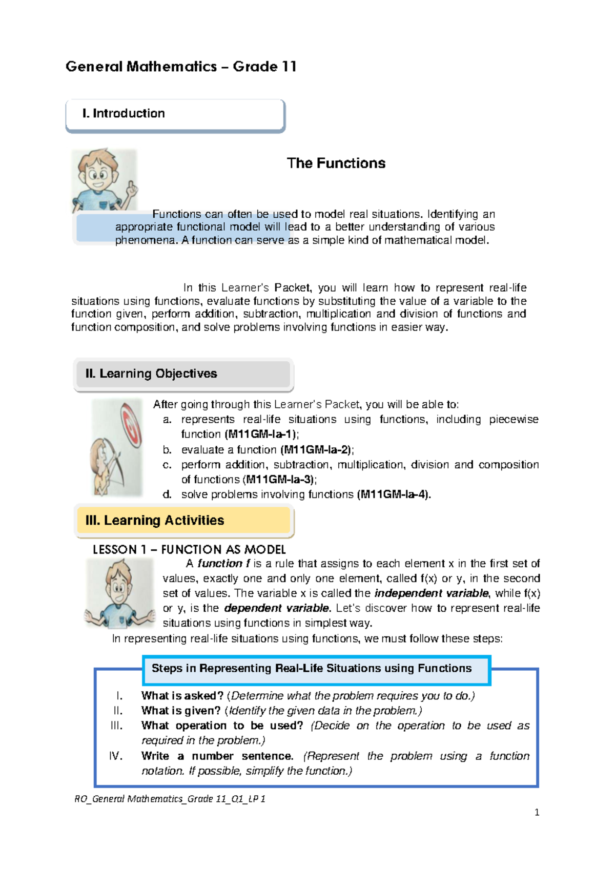 General Mathematics Grade 11: Functions and Their Applications - Studocu