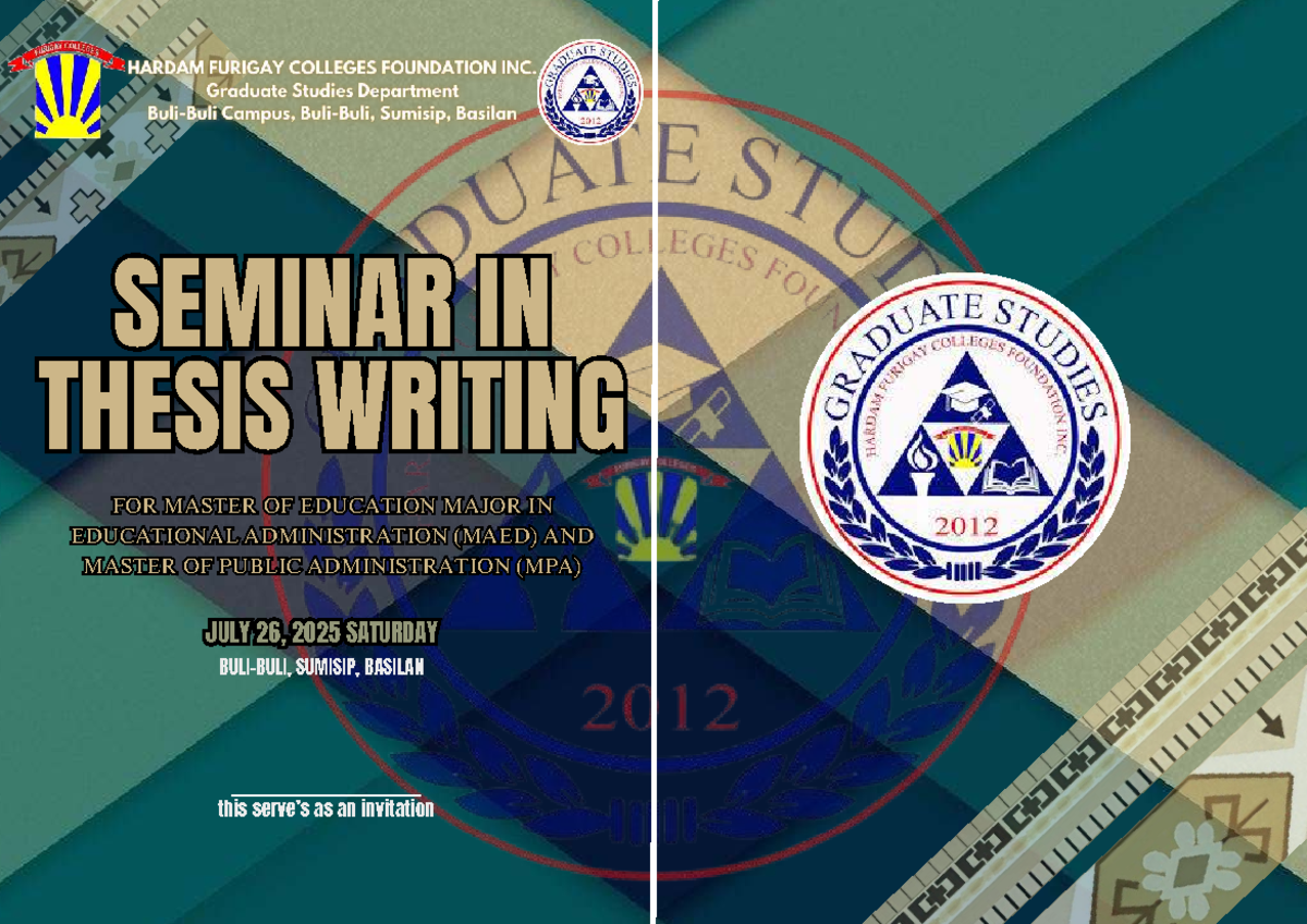 MAED MPA - CERTIFICATE AND LIST - Bsed English - SEMINAR IN SEMINAR IN ...