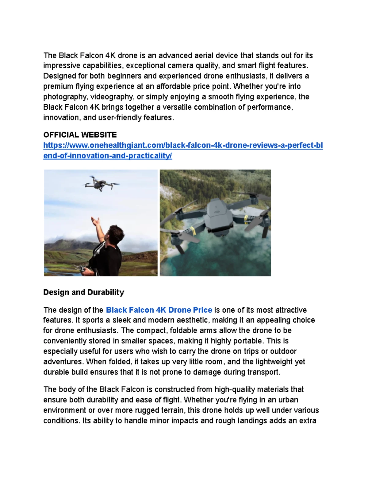 Black Falcon 4K Drone - Whether you're a beginner eager to start your ...