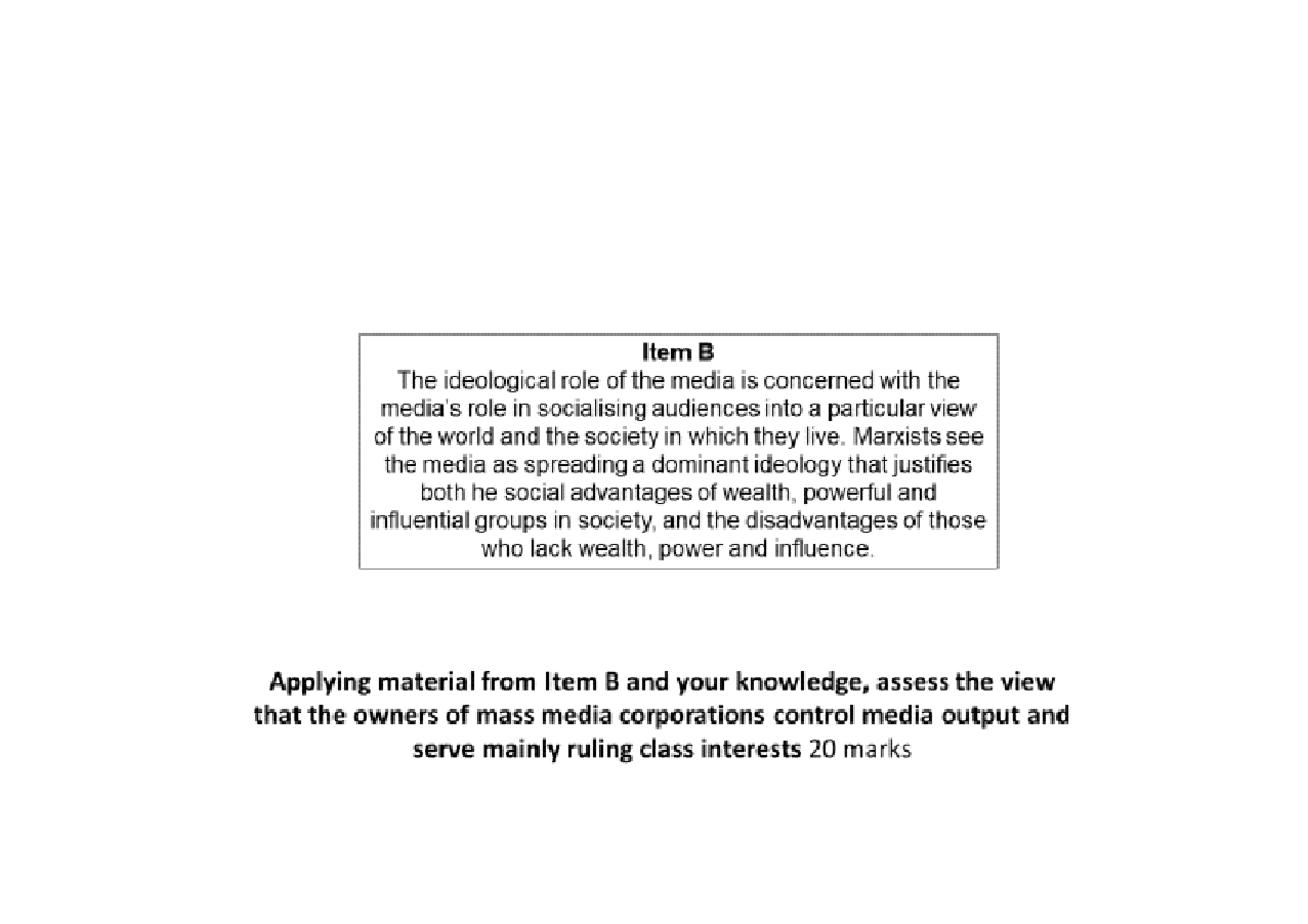 Y13 Media Essay Homework 1: Exploring Media Ownership Control - Studocu