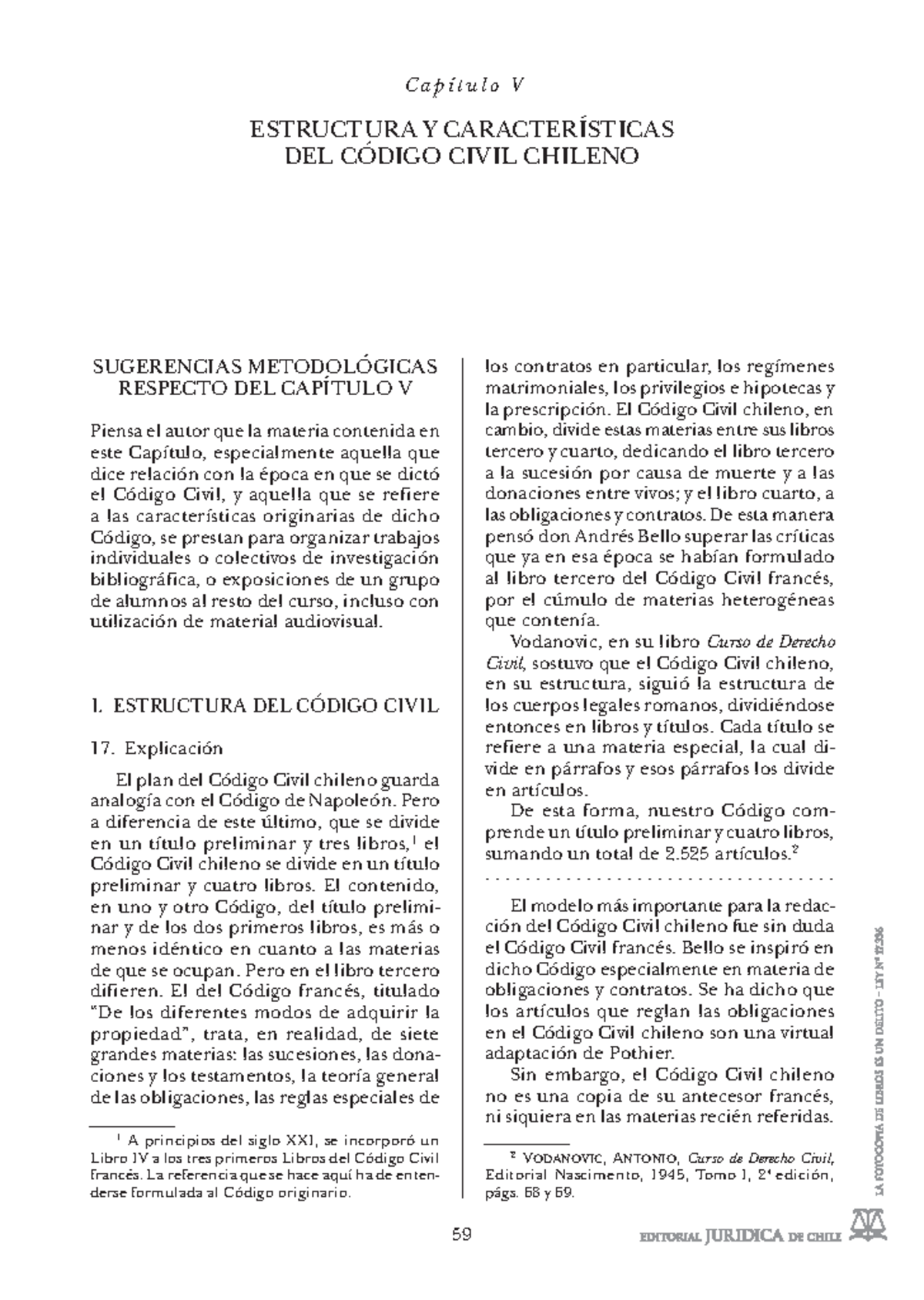 Estructura y Caracter Ã­sticas del CÃ³digo Civil Chileno - SUGERENCIAS METODOLÓGICAS RESPECTO ...