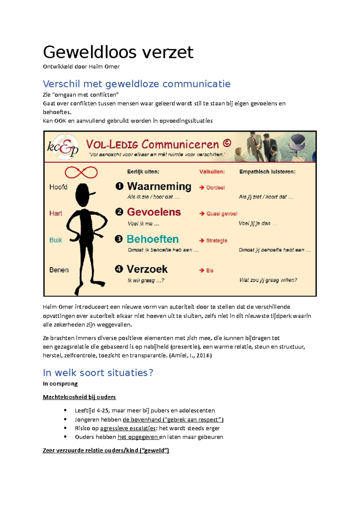 Geweldloos verzet - samenvatting - Geweldloos verzet Ontwikkeld door ...