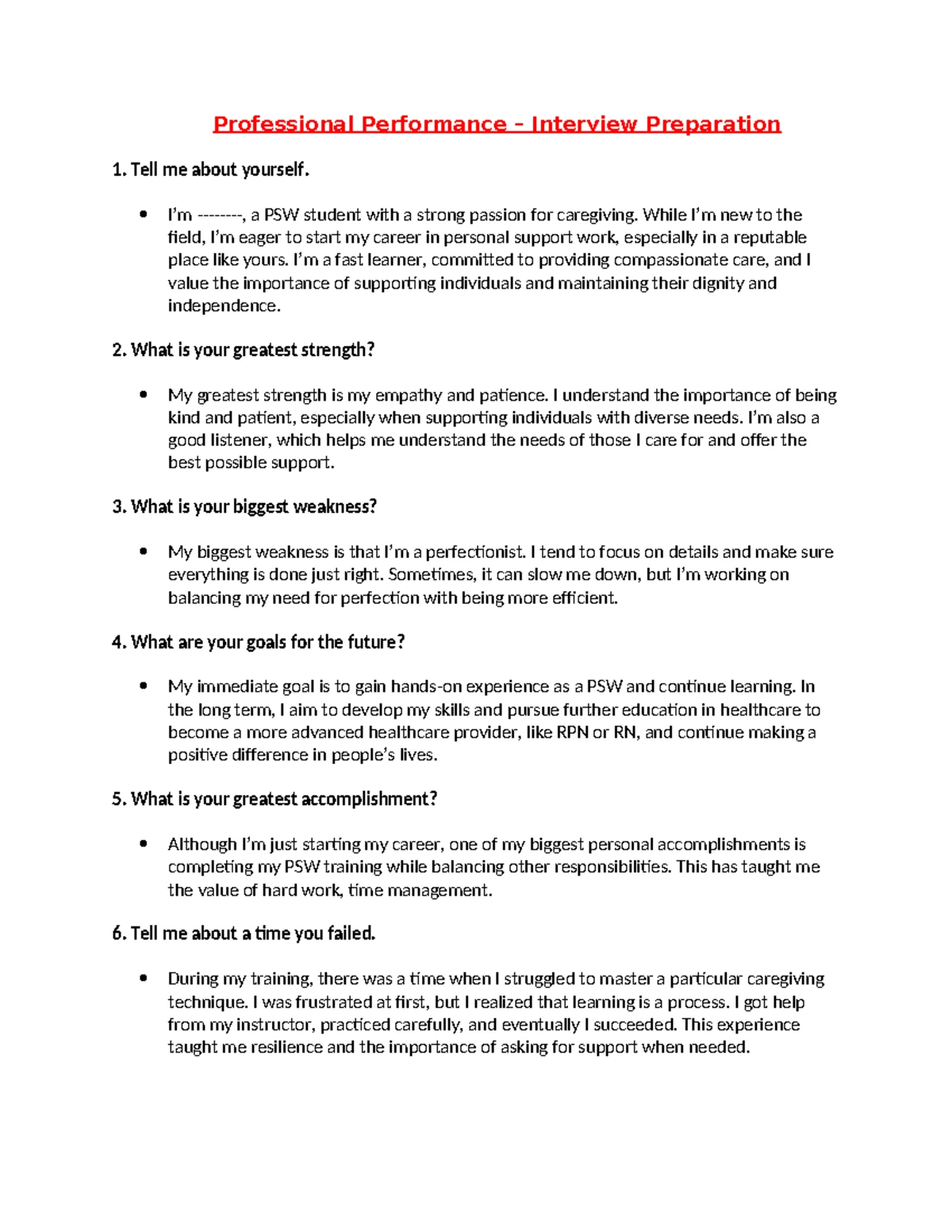 Practice Exam NACC - PSW Foundations and Safety Concepts - Studocu