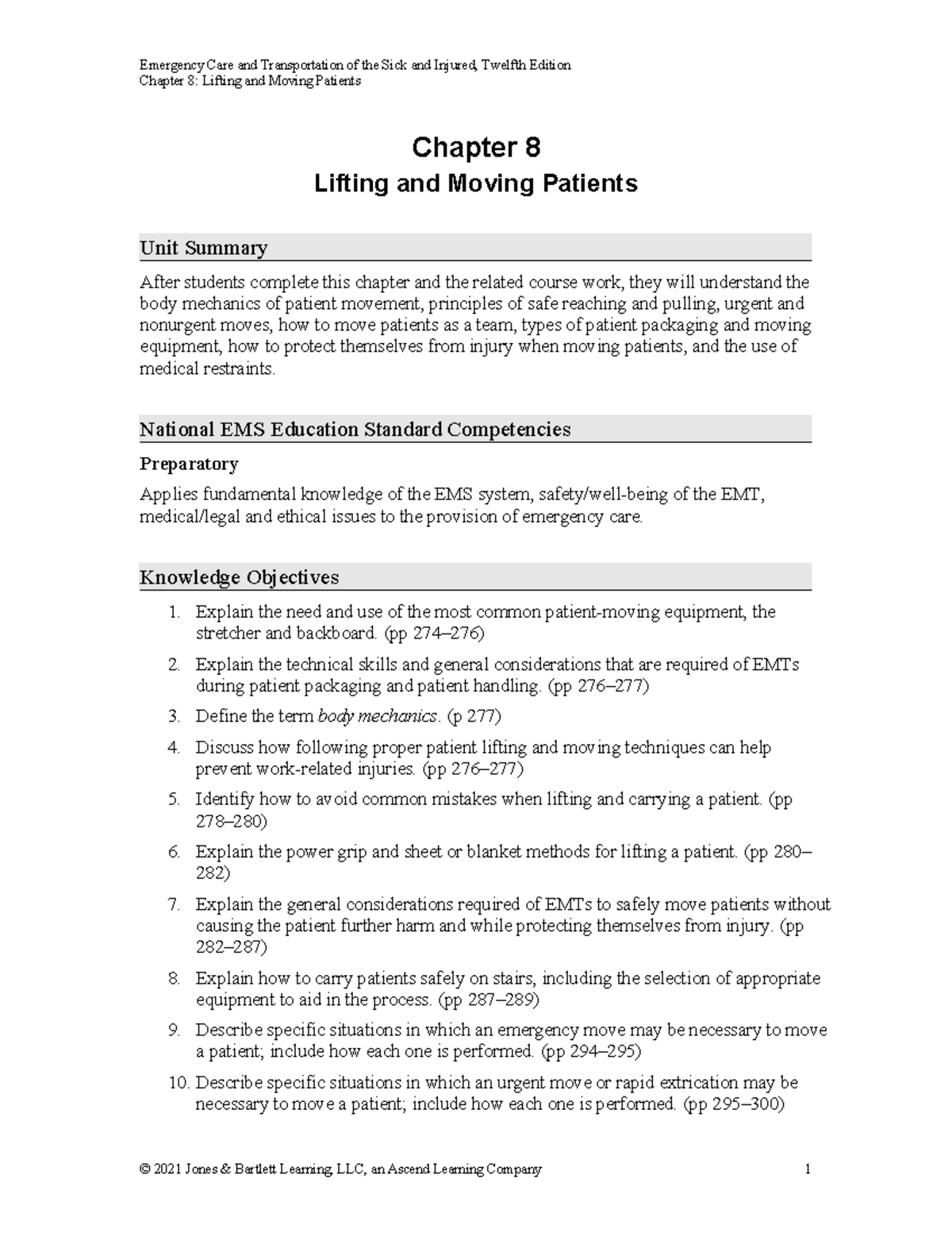 Ch 8 EMS Notes: Lifting & Moving Patients - Key Techniques & Safety ...