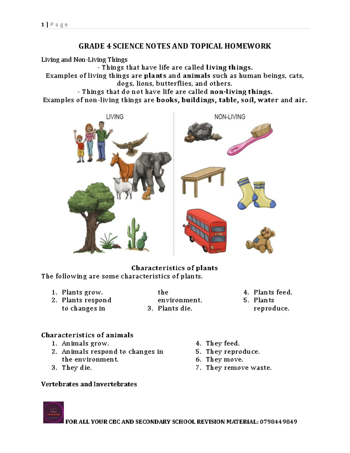Grade 4 Agriculture Topical Homework Questions and Exercises - Studocu