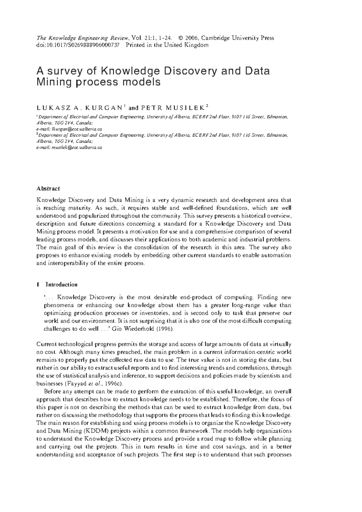 Lecture 1: KDDM Process Models and Comparative Analysis - Studocu