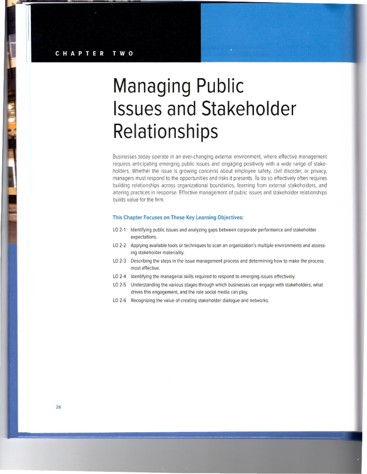 Managing Public Issues & Stakeholder Relationships in Business (Chapter 2) - Studocu