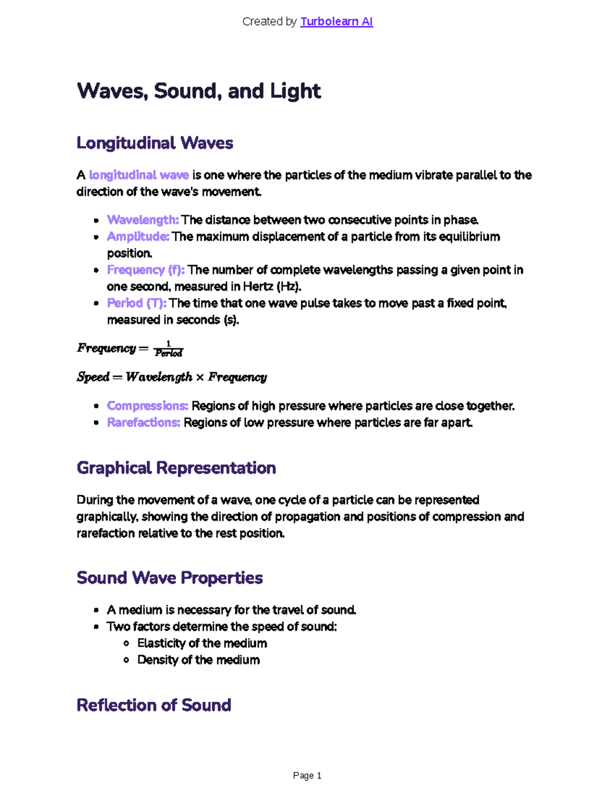 Physical Science Notes: Waves, Sound, Light, and Atomic Structure - Studocu