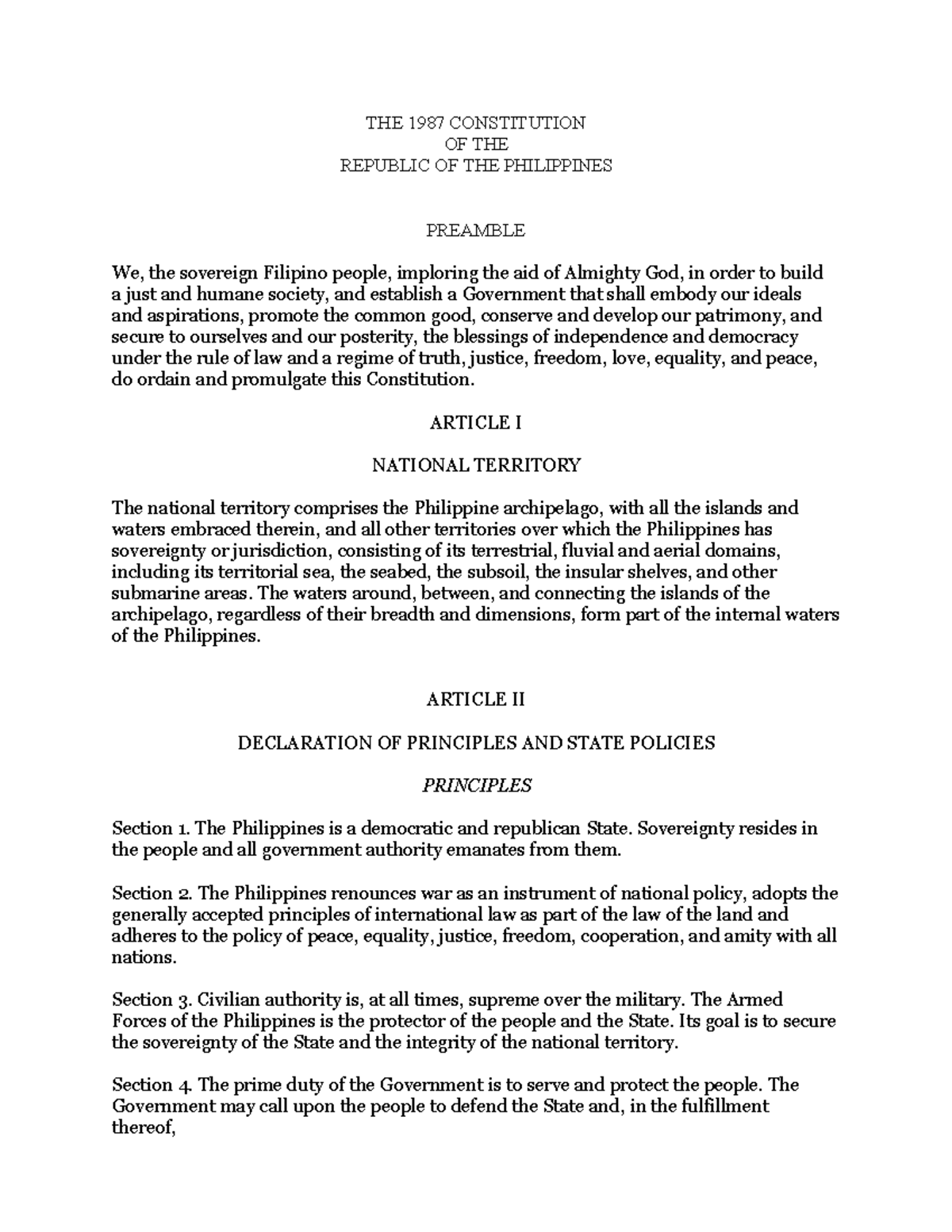 Philippine Constitution: Comprehensive Overview and Key Articles - Studocu