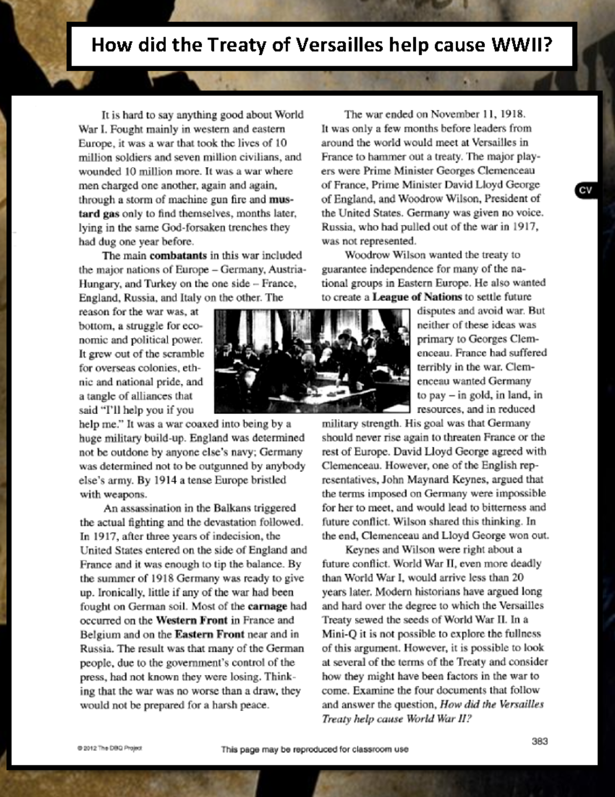 Understanding the Treaty of Versailles and Its Role in WWII ...