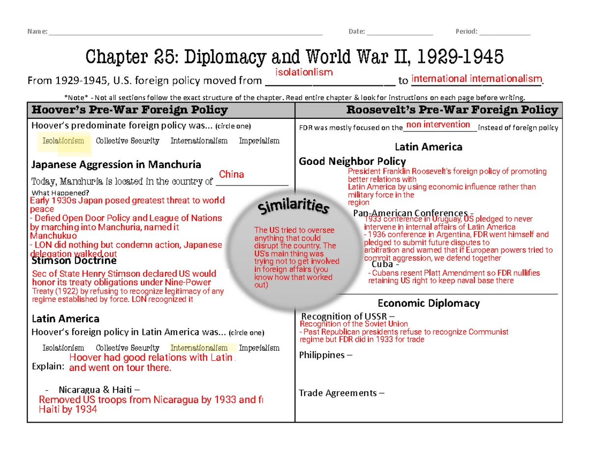 Kami Export - Chapter 26 Graphic Organizer: Truman and the Cold War ...