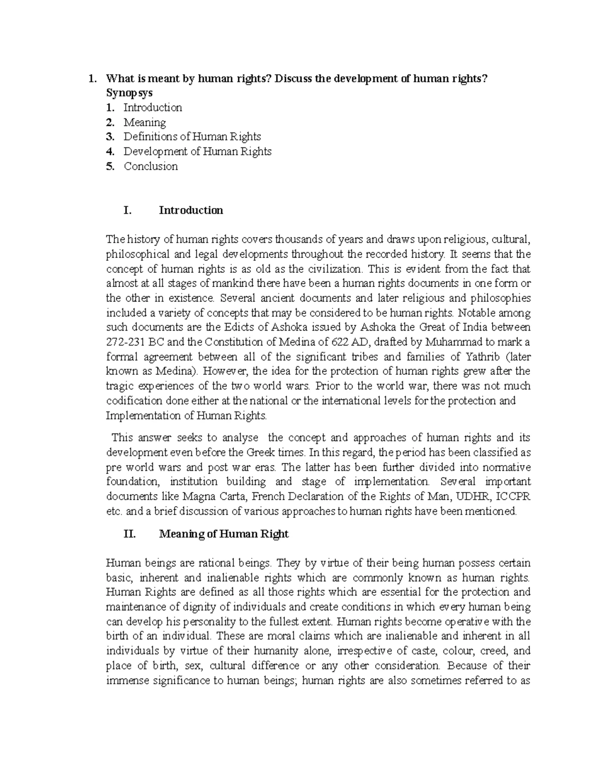 Human Rights Law & Practice - Human Rights (4th sem) Previous year ... Human Rights Law & Practice - Human Rights (4th sem) Previous year ...
