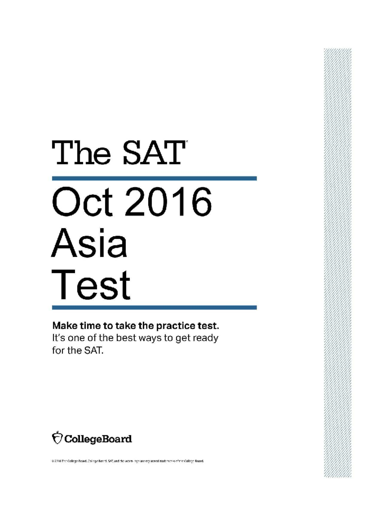 2016 SAT Practice Test: Reading Section Insights and Analysis - Studocu