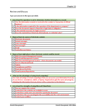 Module 4 Chapter 7 Review and Discuss Questions - Chapter 7 Review and ...