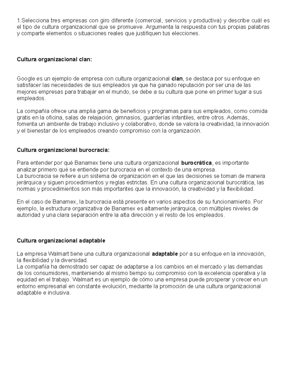 Foro 1 - Foro 1 - 1 tres empresas con giro diferente (comercial ...