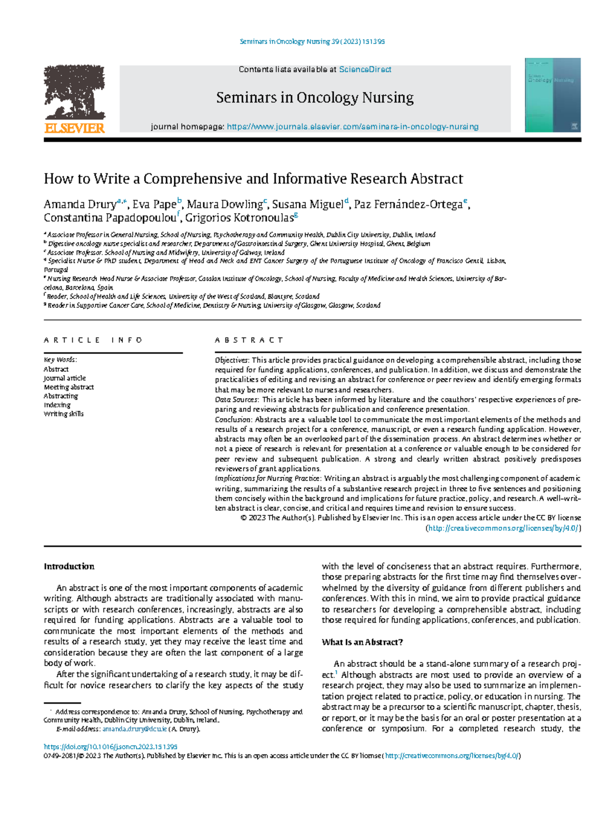 How to Write a Comprehensive Research Abstract in Nursing: A Guide ...