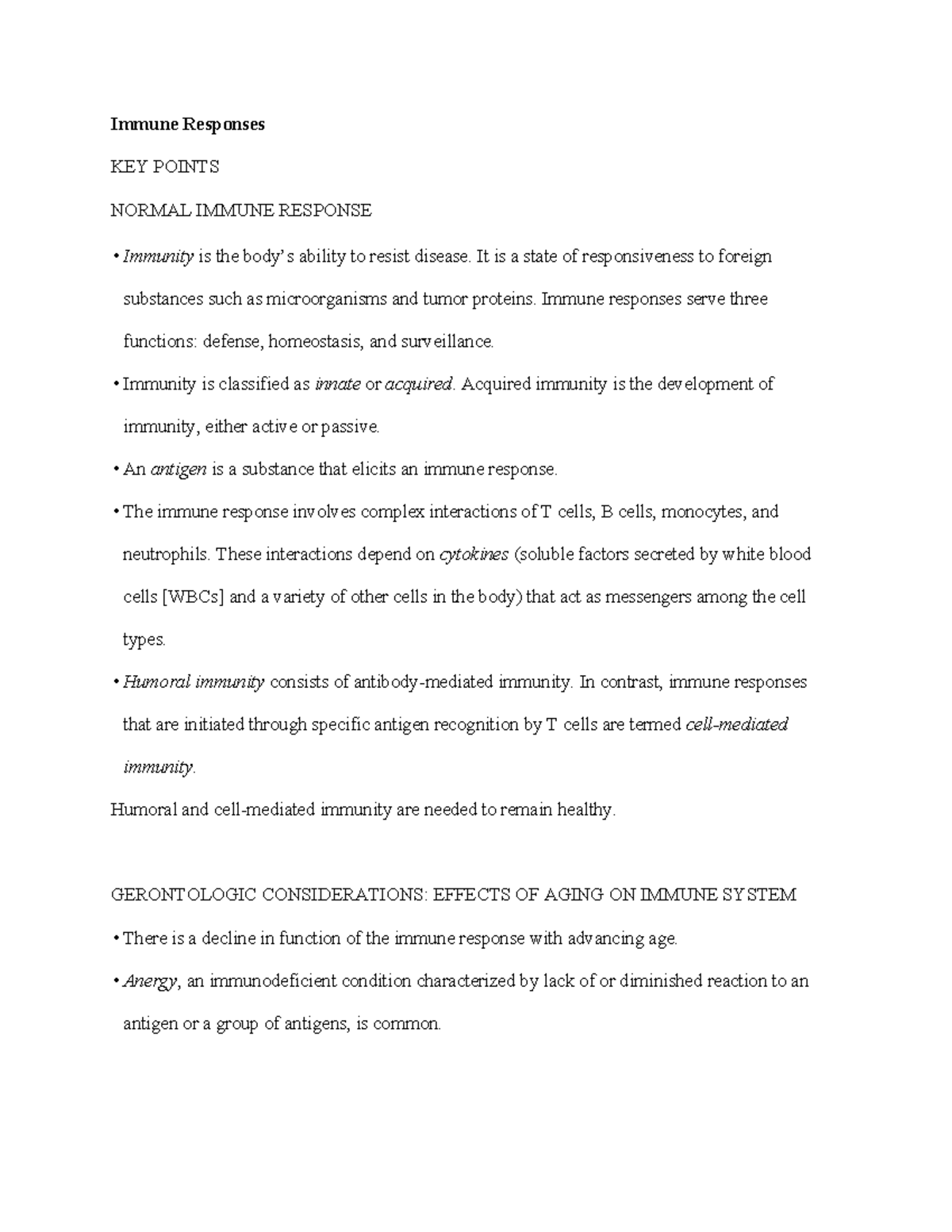 Nursing Management of Allergic and Autoimmune Disorders: Immunotherapy ...