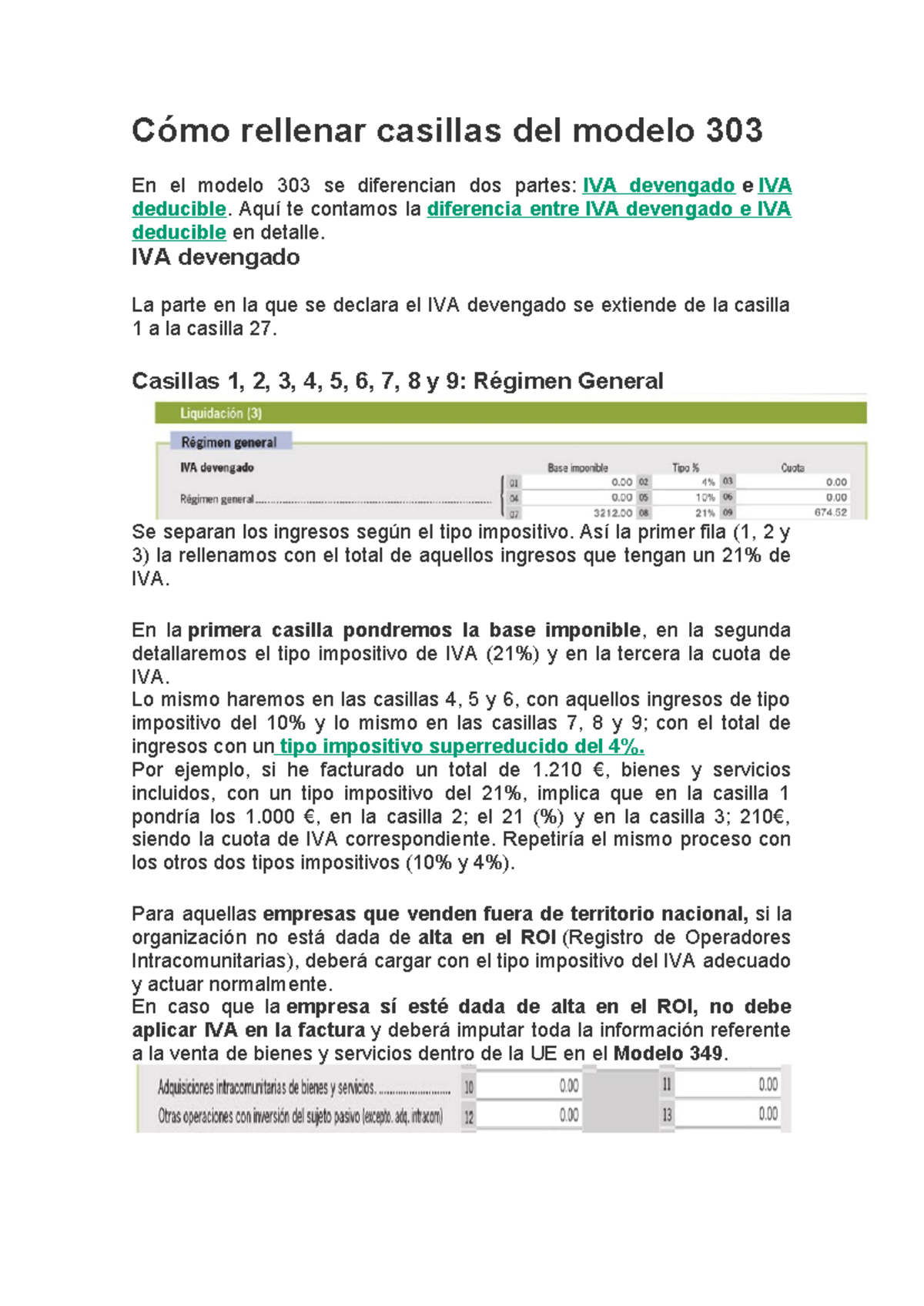 ExplicacióN Modelo 303 - Cómo rellenar casillas del modelo 303 En el ...