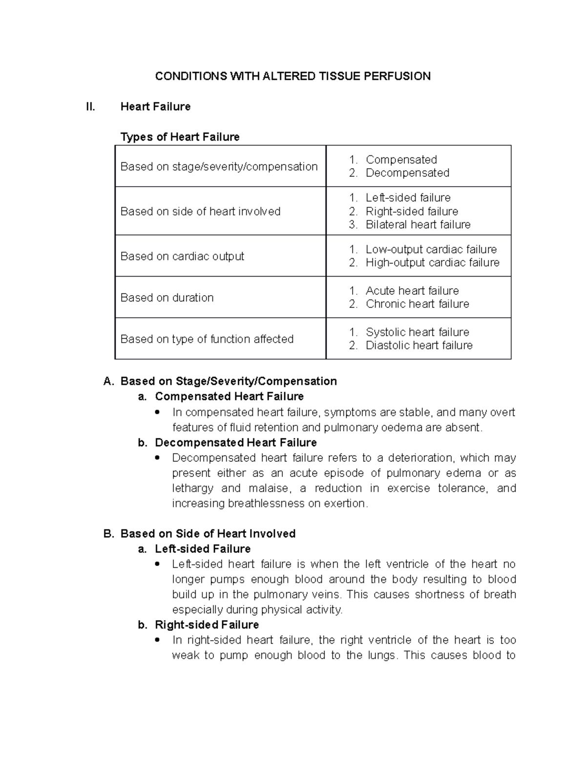 PART 6 - Conditions WITH Altered Tissue Perfusion - CONDITIONS WITH ...