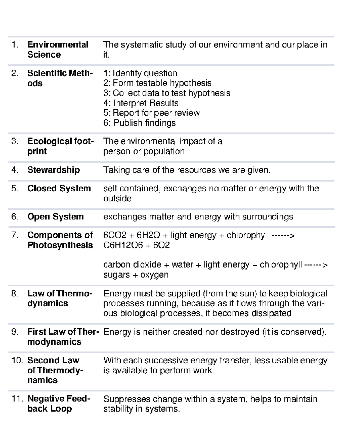 BIO 220 Environmental Science Test 1 Comprehensive Study Guide - Studocu