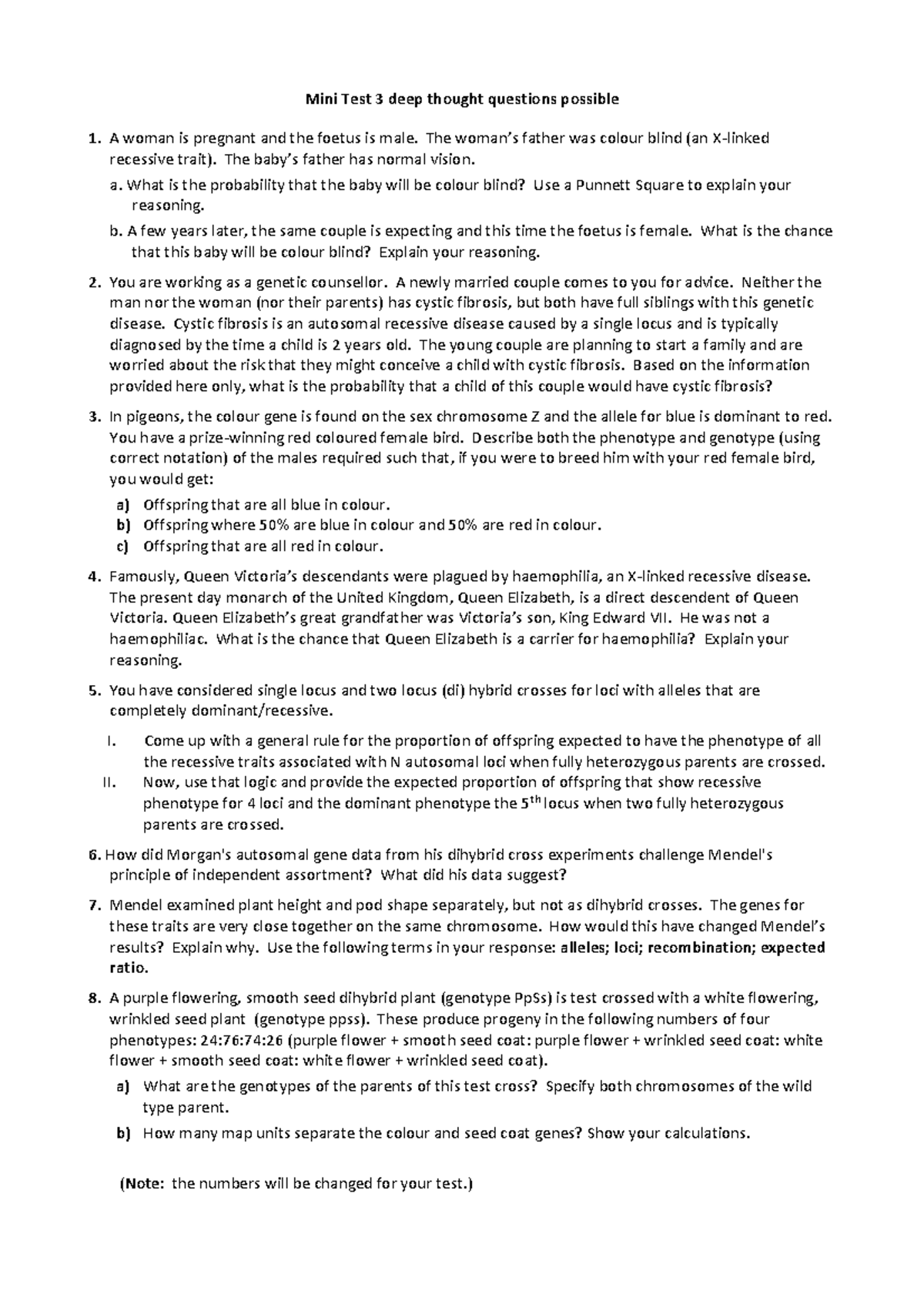 Mini Test 3 Deep Thought Questions - 2nd Sem 2020 - Mini Test 3 deep ...