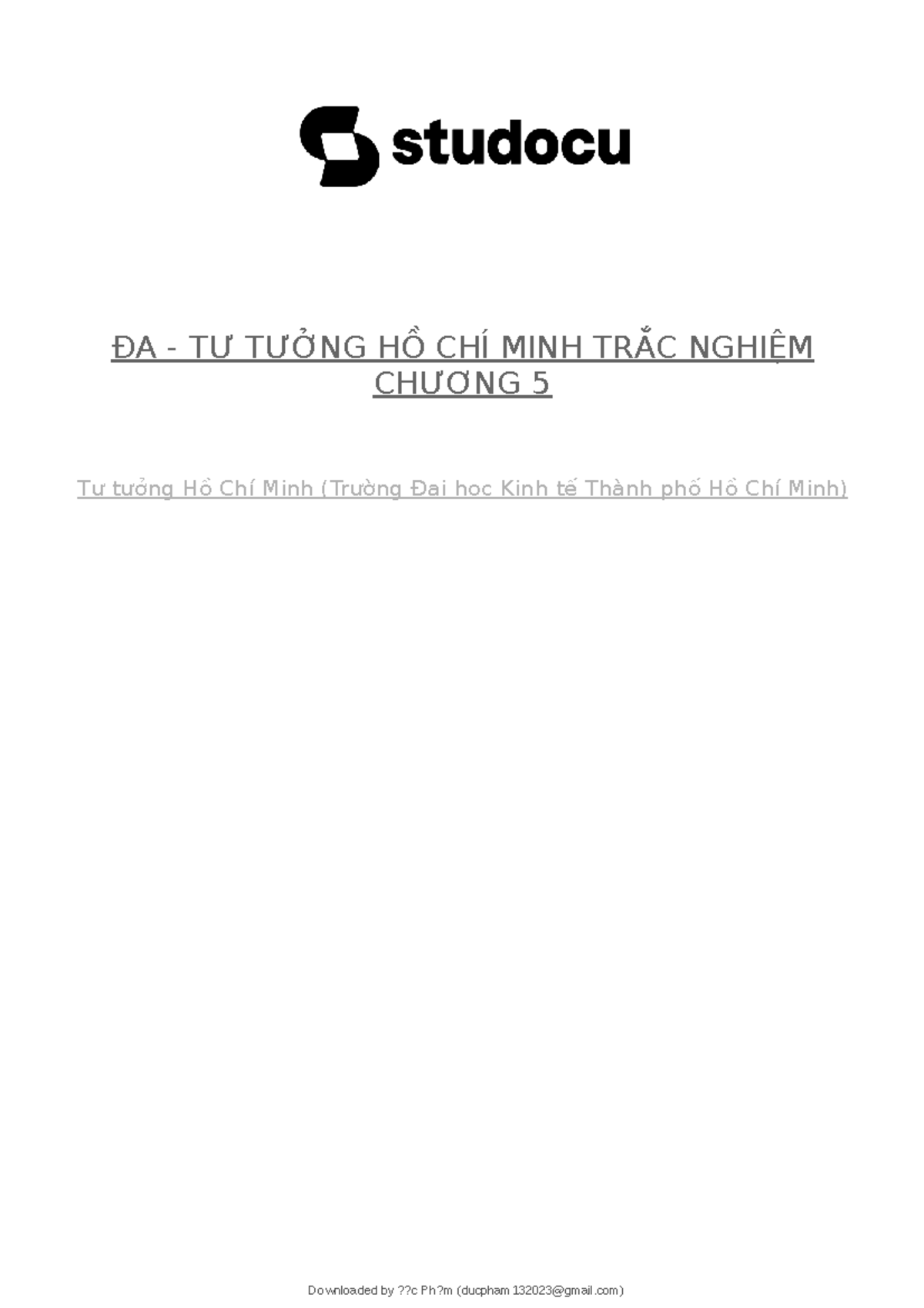 Da tu tuong ho chi minh trac nghiem chuong 5 - ĐA - TƯ TƯỞNG HỒ CHÍ ...