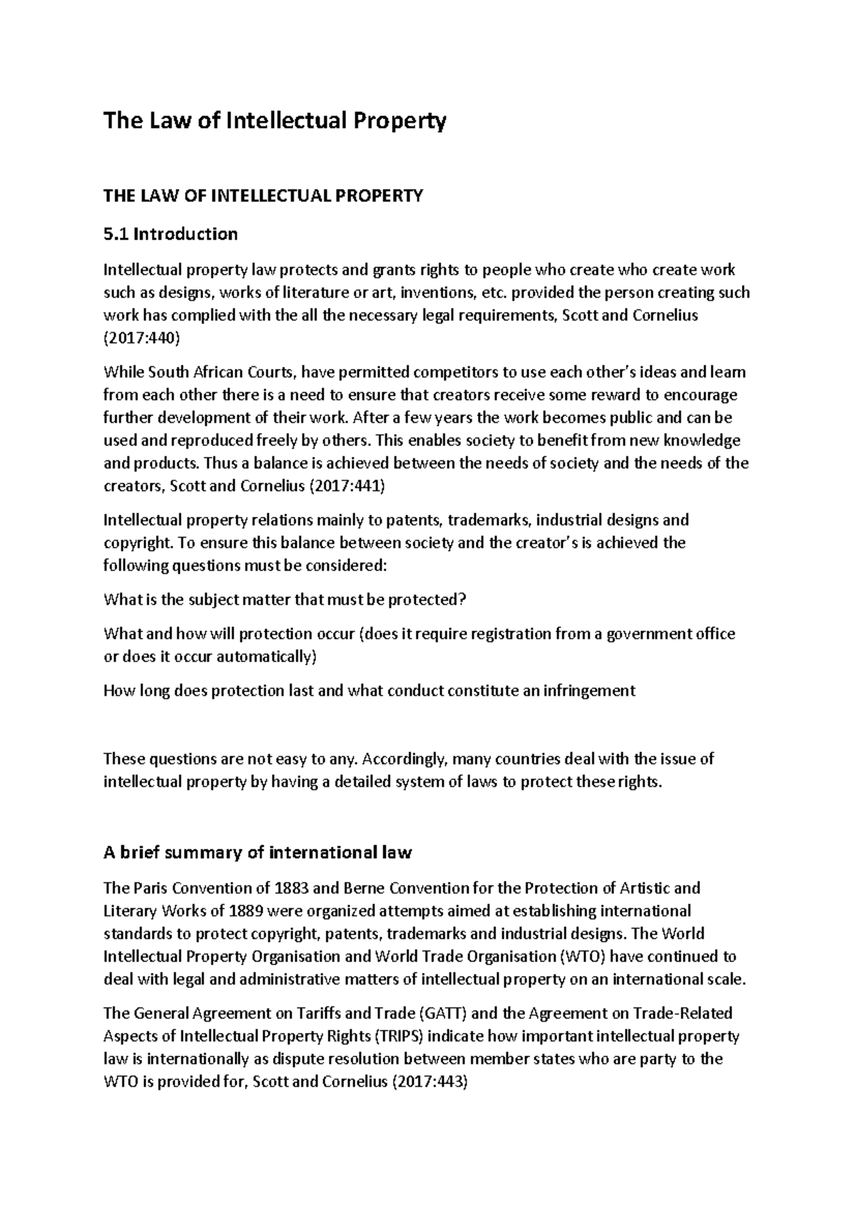 Intellectual Property Law Overview - Commercial Law (LAW 101) - Studocu