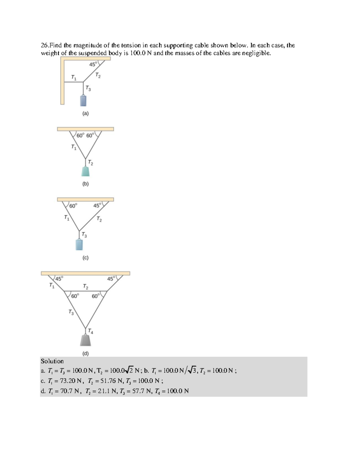 Chapter 12 Homework Solutions - Lecture Notes on Tension Forces - Studocu