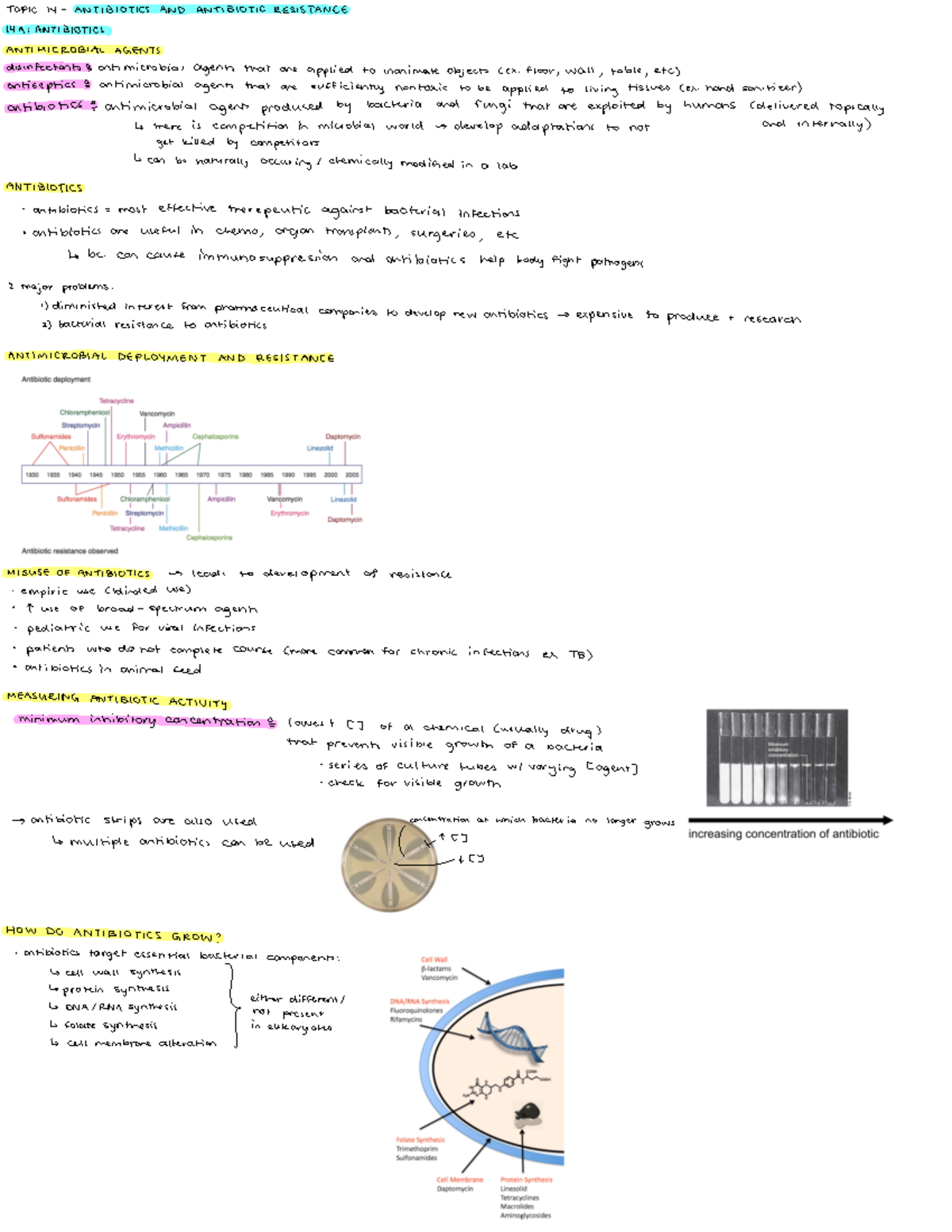 Topic 14: Antibiotics and Resistance in Microbiology - Overview ...