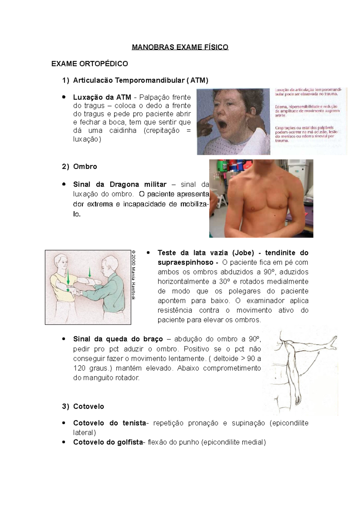 Manobras para Exame Físico Completo 1: Abordagem Ortopédica e ...