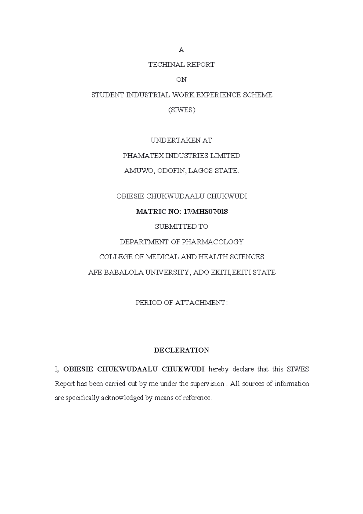 1588549151 Jeffrey it defense - A TECHINAL REPORT ON STUDENT INDUSTRIAL ...
