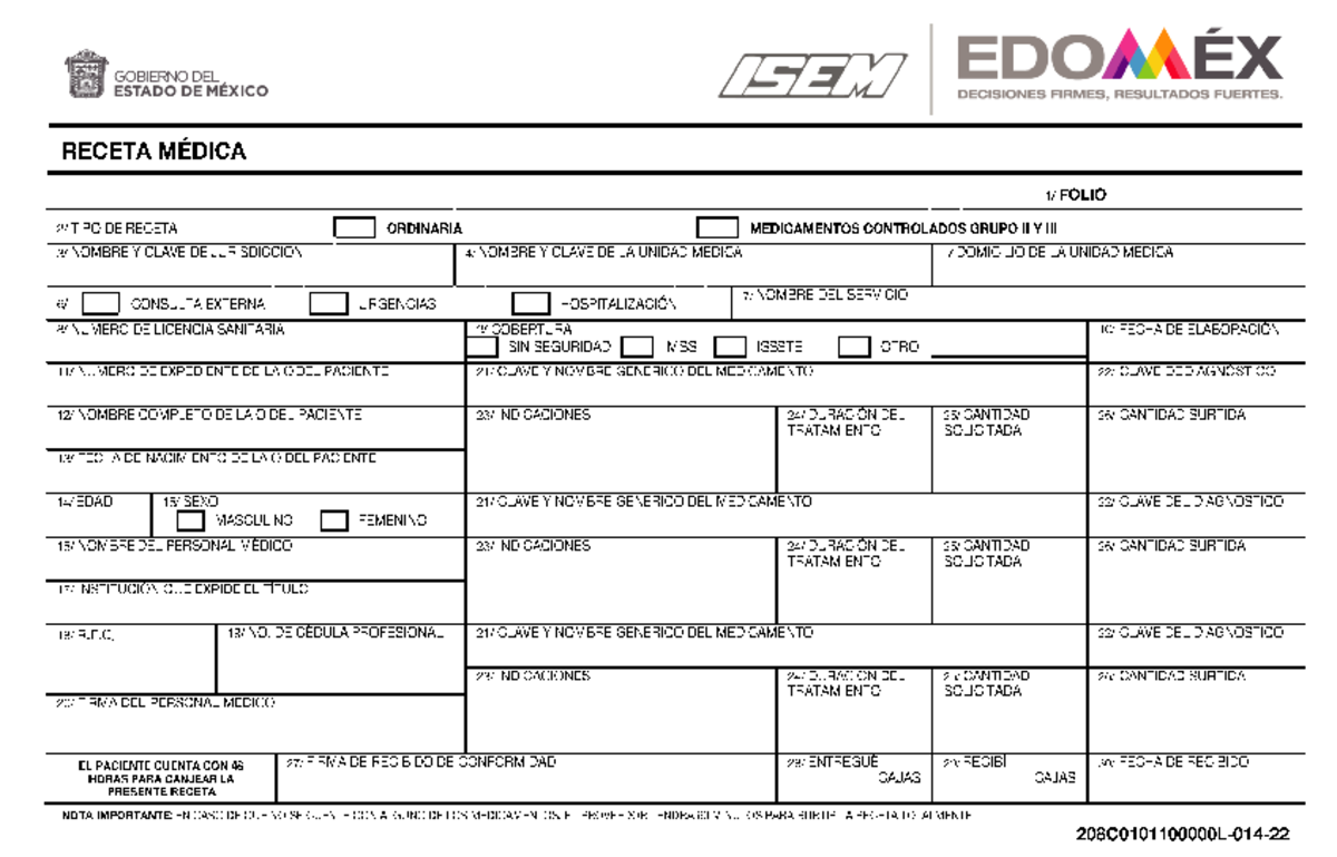 Receta Médica ISEM - Procedimientos y Detalles Esenciales - Studeersnel