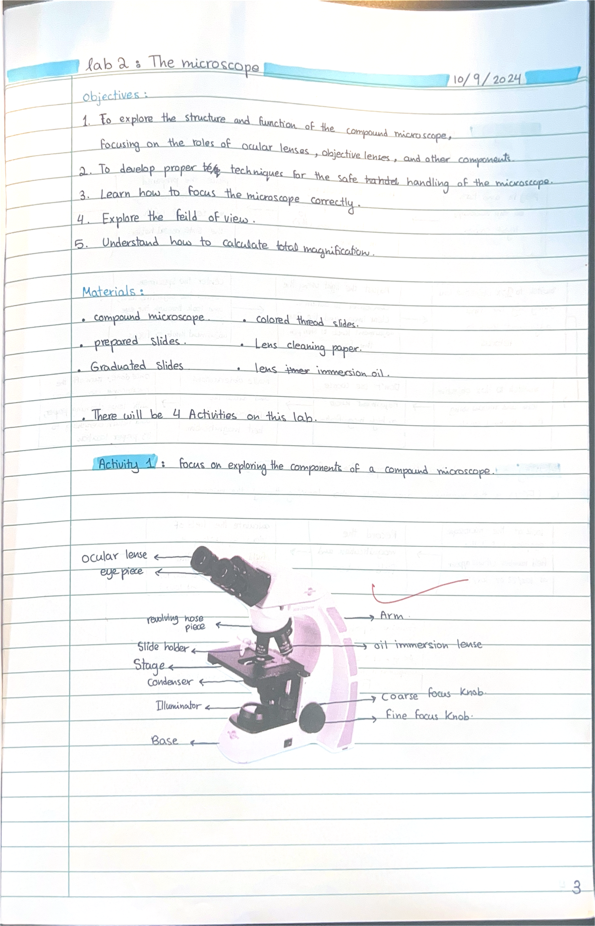 Compound Microscope Lab 2: Structure, Function & Techniques - Studocu