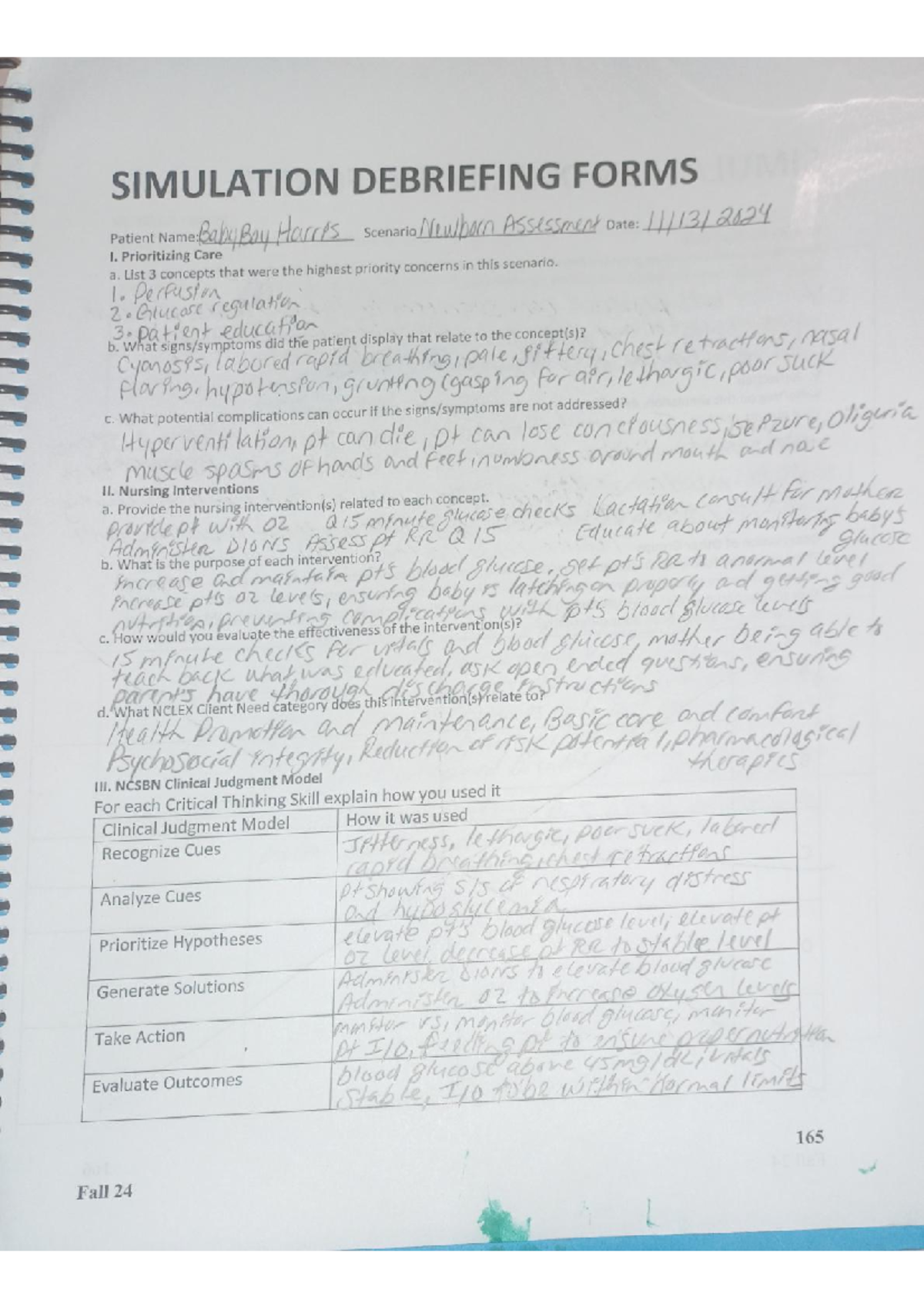 PDF Scanner 181124 3 - N/A - SIMULATION DEBRIEFING FORMS Patient Name ...