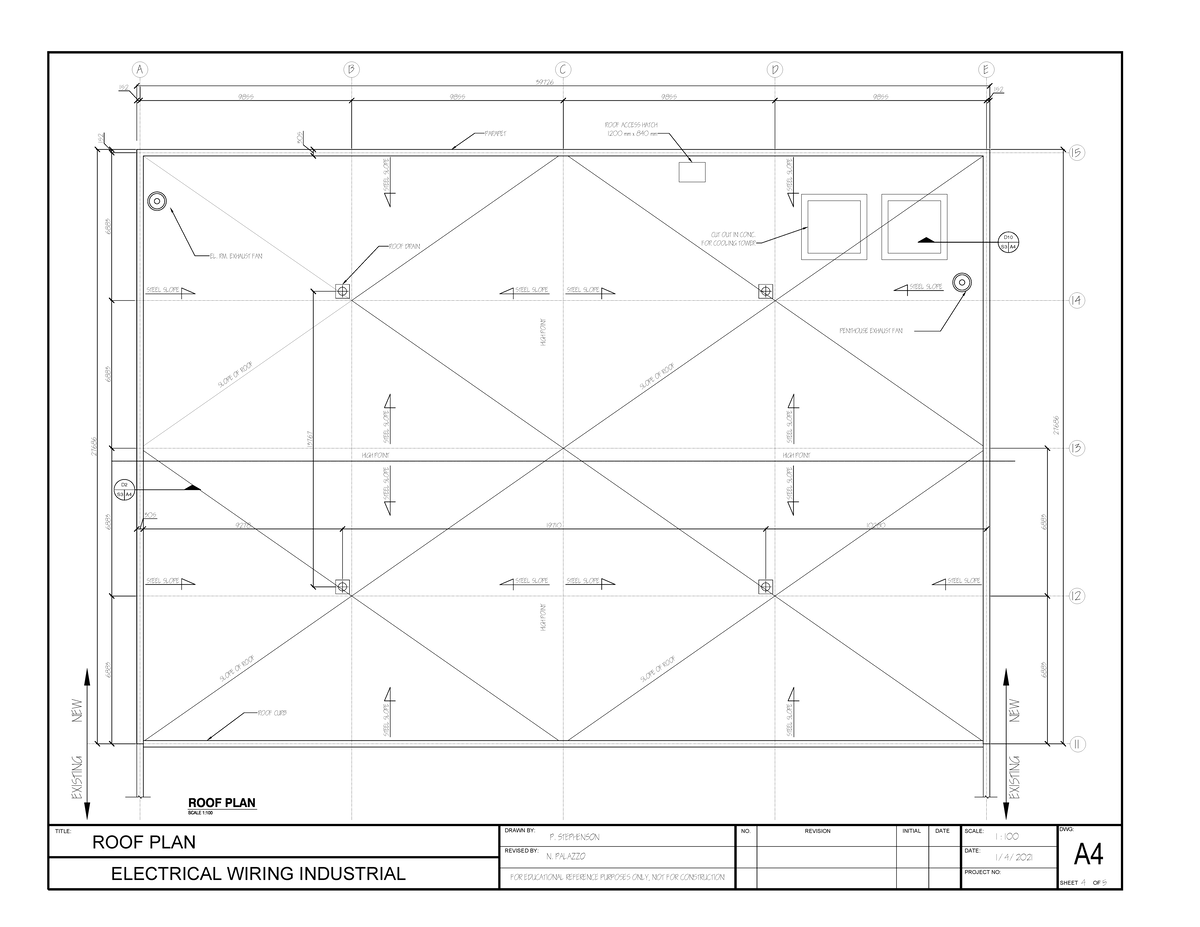 A4 - Plan - 11 12 13 14 15 E D C B EXISTING NEW A EXISTING NEW HIGH ...