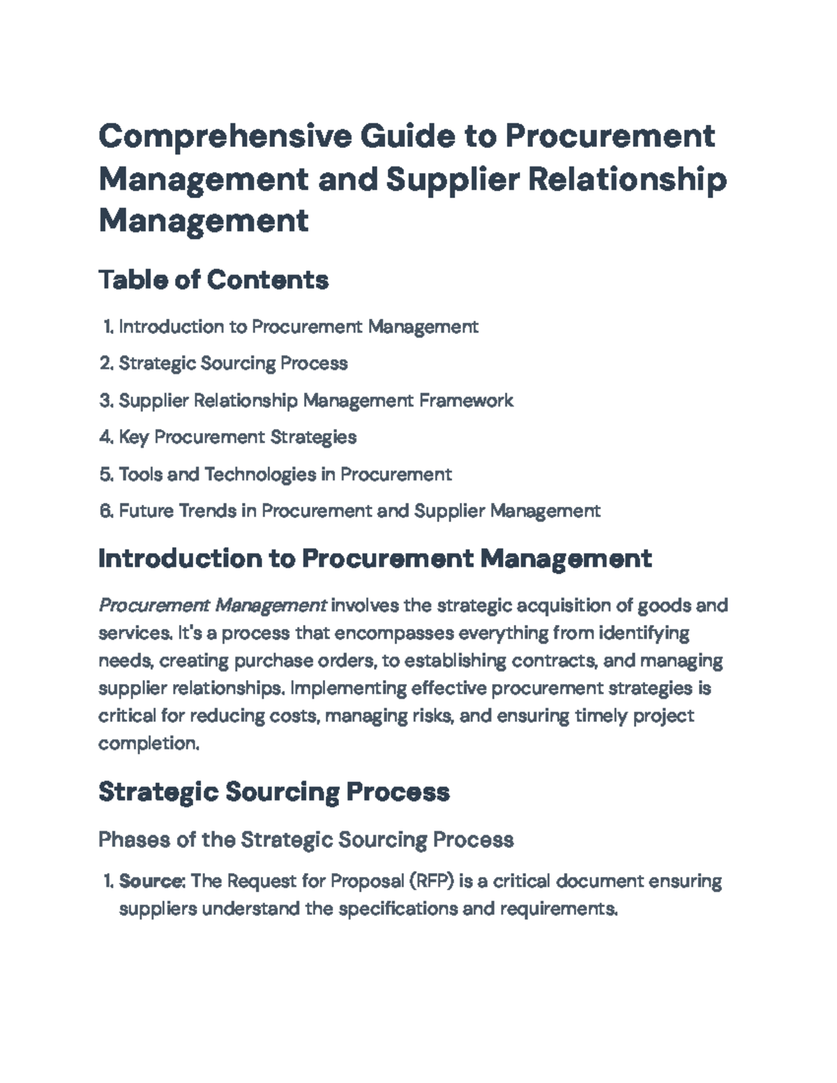 Procurement Management & Supplier Relationship Guide: Strategies ...