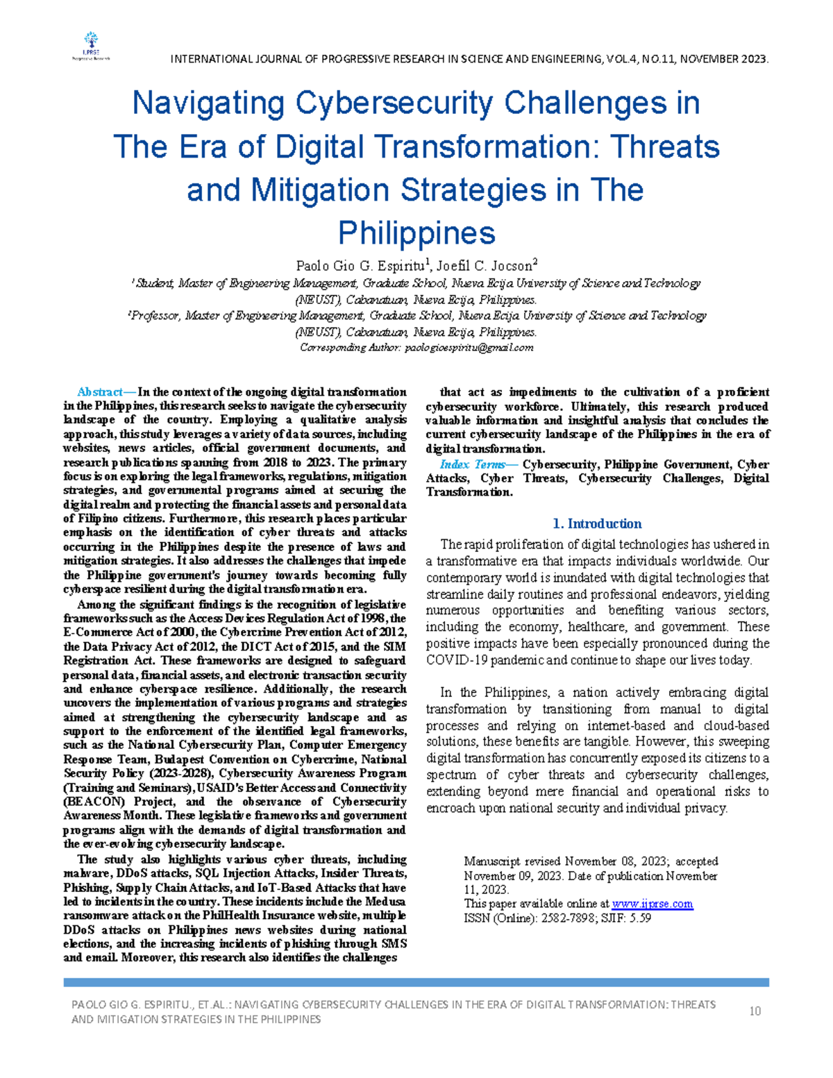 Navigating Cybersecurity: Threats & Strategies in Digital ...