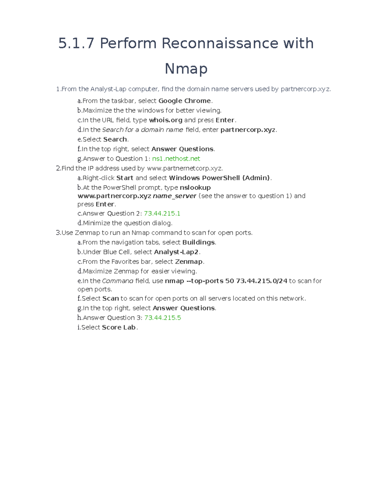 5.1.7 Perform Reconnaissance with Nmap - 5.1 Perform Reconnaissance ...