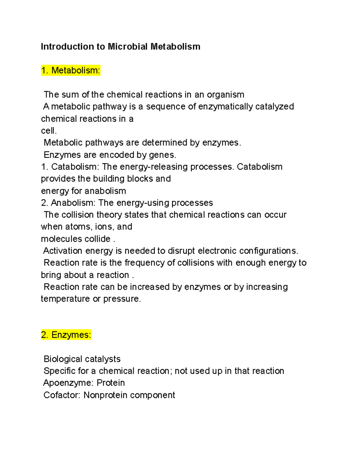 Introduction to Microbial Metabolism ( microbiology) - Introduction to ...