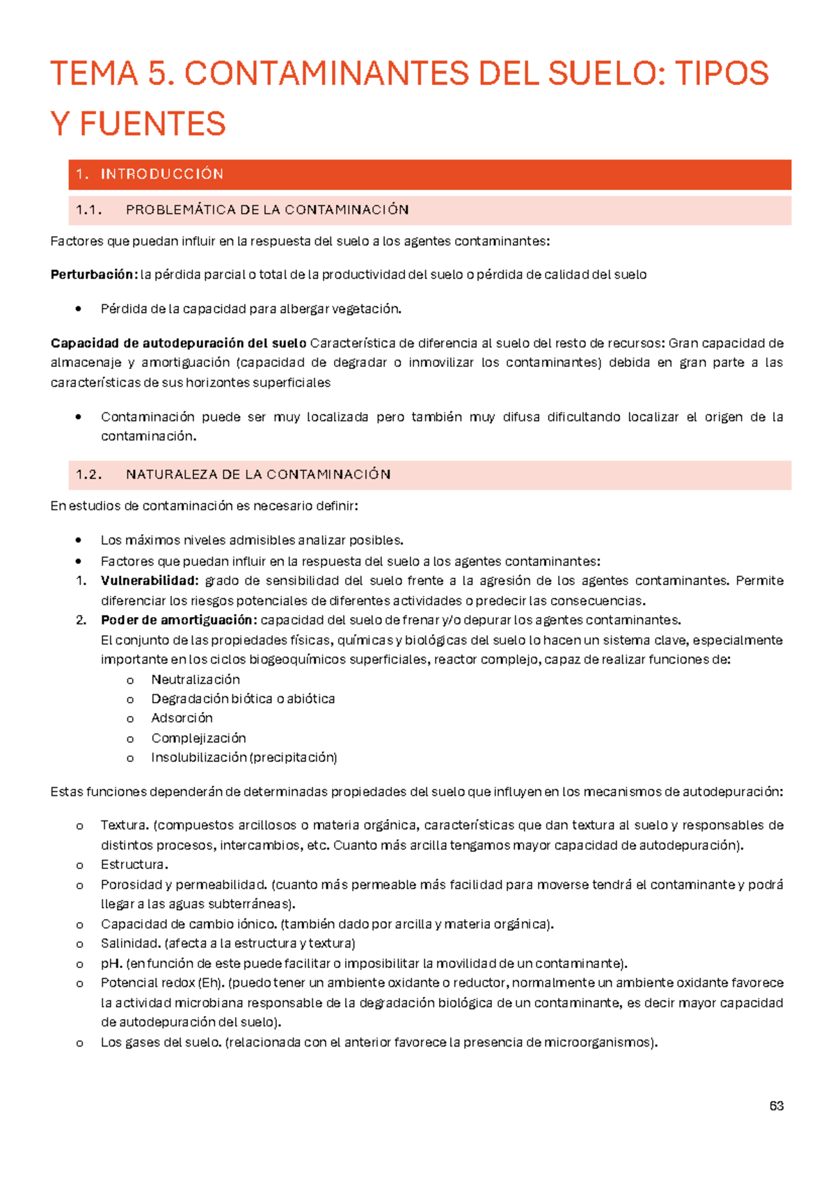 TEMA 5: CONTAMINANTES DEL SUELO - TIPOS Y FUENTES (CRS) - Studocu