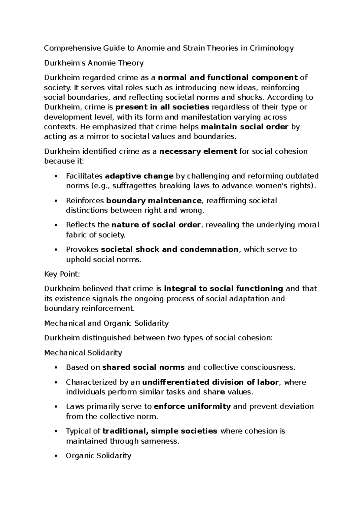 Anomie and Strain Theories in Criminology: A Comprehensive Overview ...