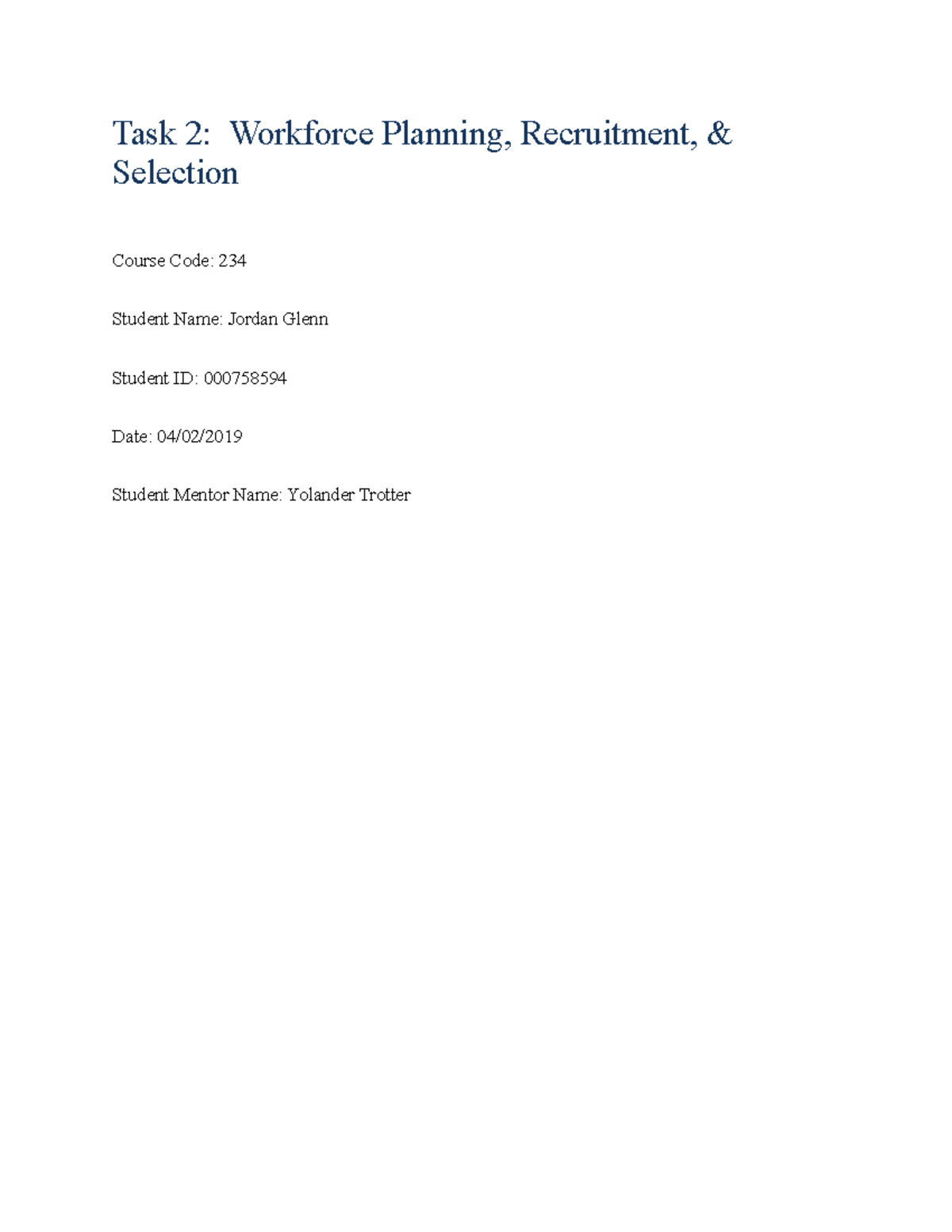 Task 2: Conflict Resolution & Management Strategies in Workforce 234 - Studocu